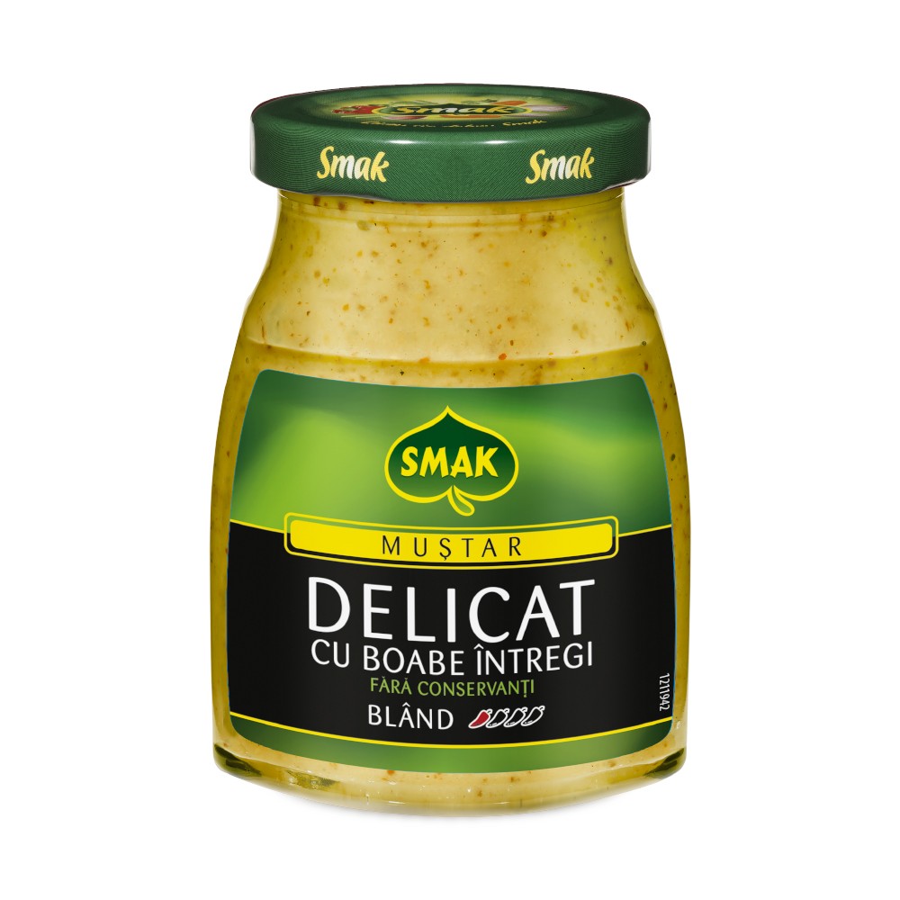 Set 3 x Mustar Delicat cu Boabe Intregi, Smak, 180 g - eMAG.ro