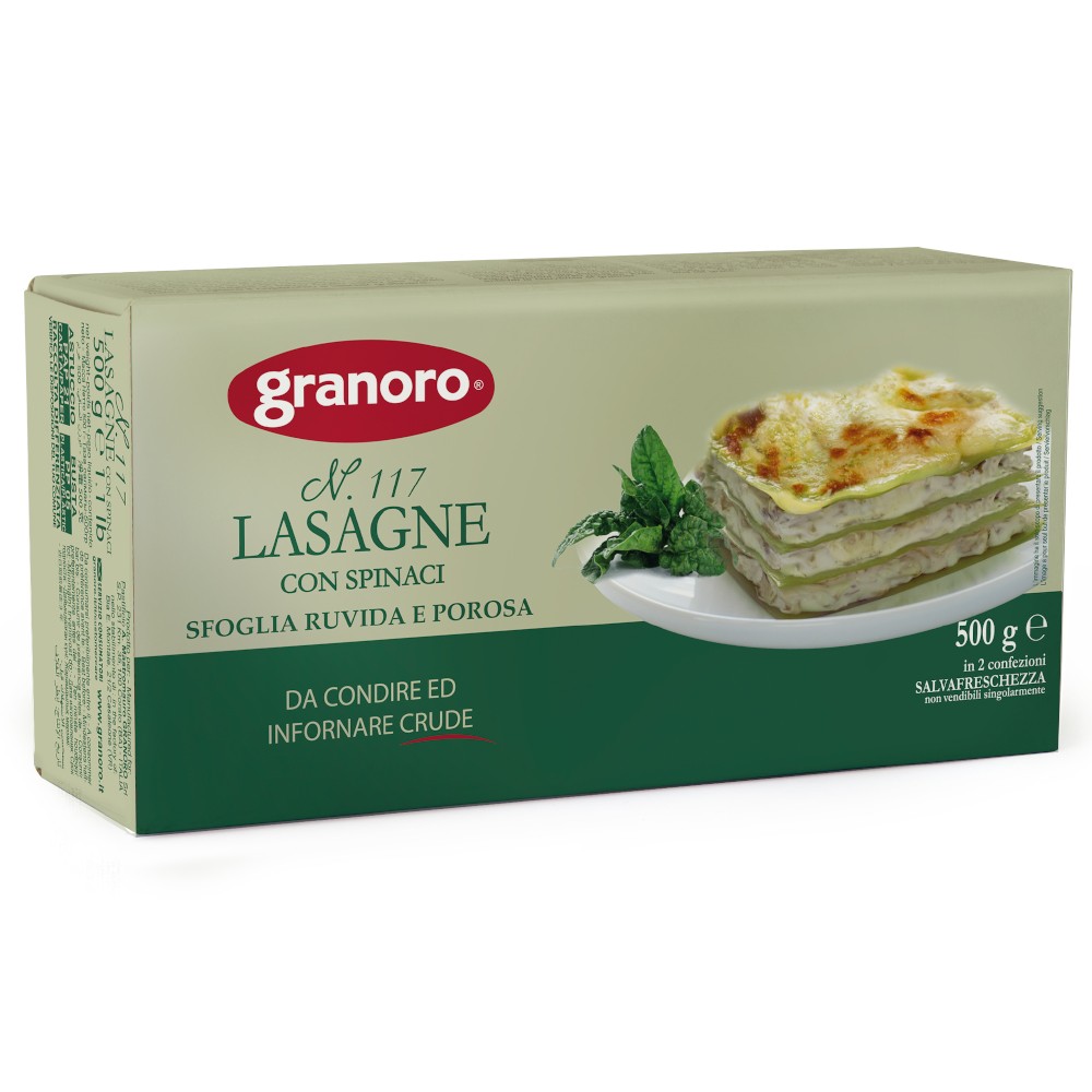 Set 2 x Foi pentru Lasagna din Grau Dur fara Oua, Granoro, 500 g - eMAG.ro