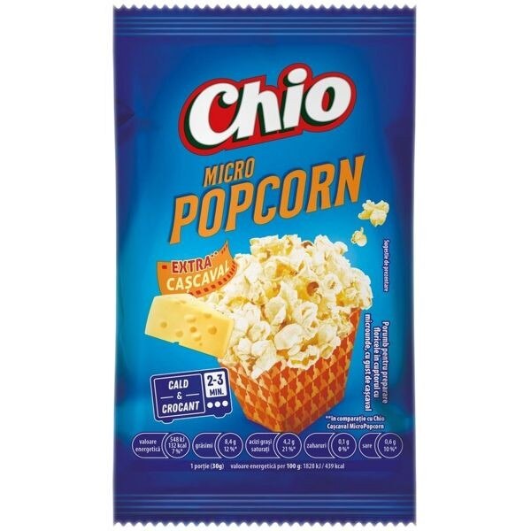 Set 6 x Popcorn cu Extra Cascaval Chio, pentru Microunde, 80 g - eMAG.ro