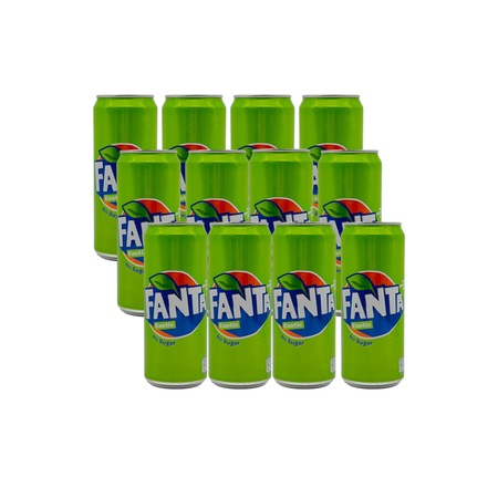 Комплект Безалкохолна напитка Fanta, Exotic, Без захар, Кутия 0.33L x ...