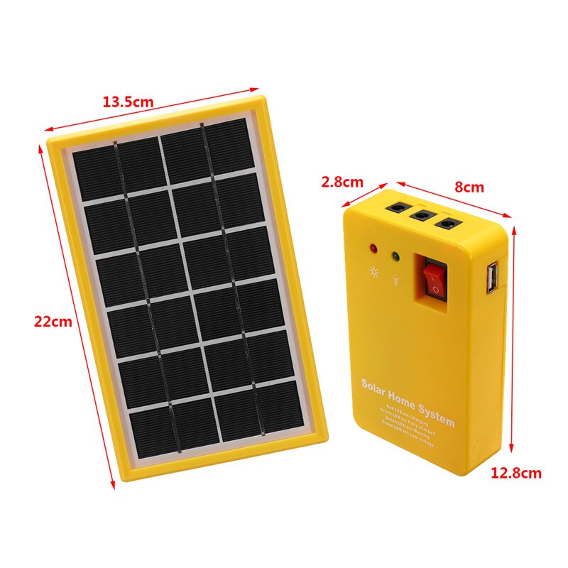 Panou solar, iMars, 6V, 3W, cu 3 becuri LED, Galben - eMAG.ro