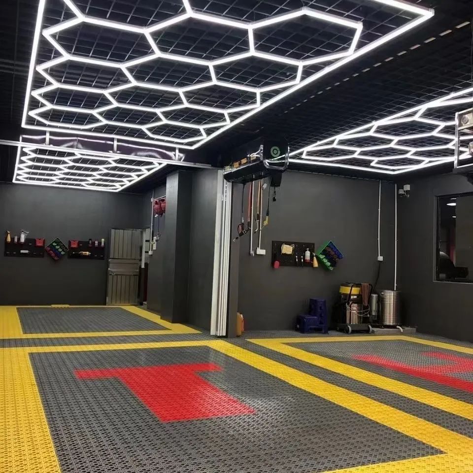 Sistem de iluminare led hexagonal pentru garaj / showroom 4840 mm x ...