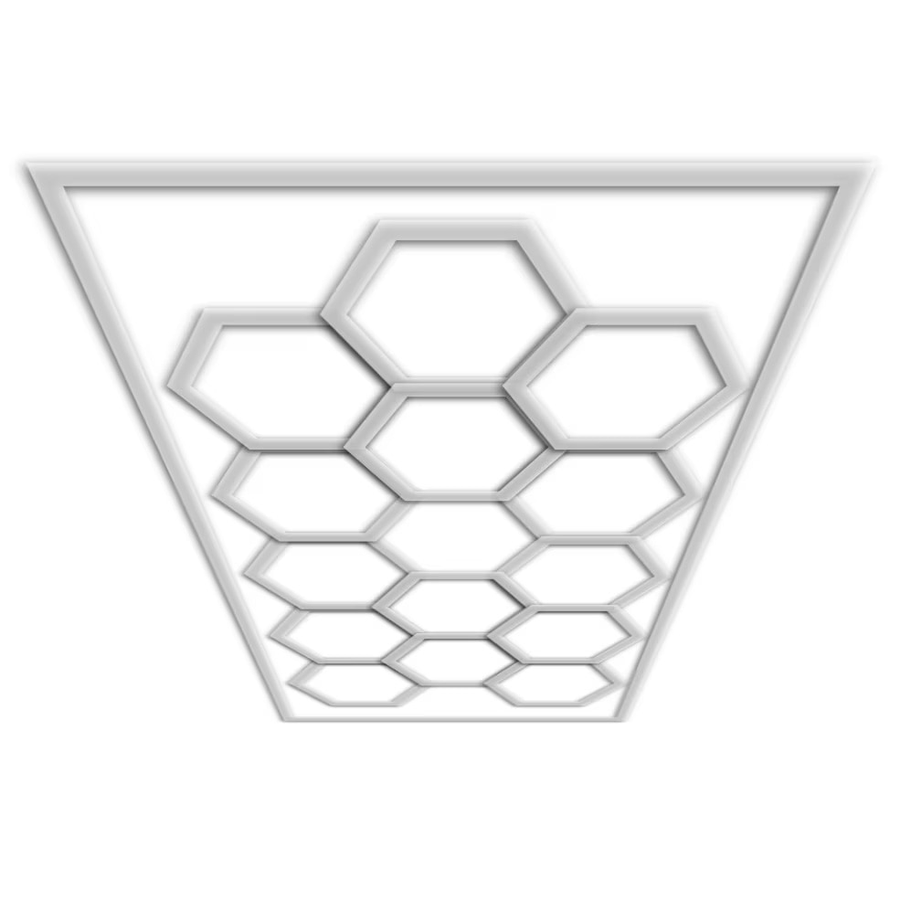 Sistem de iluminare led hexagonal pentru garaj / showroom 4840 mm x ...