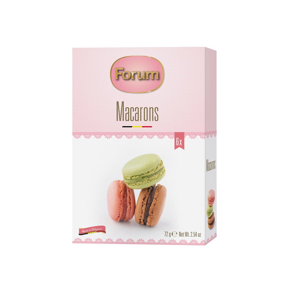 Macarons, Forum, Capsuni/Fistic/Ciocolata, 6 bucati, 72 g - eMAG.ro
