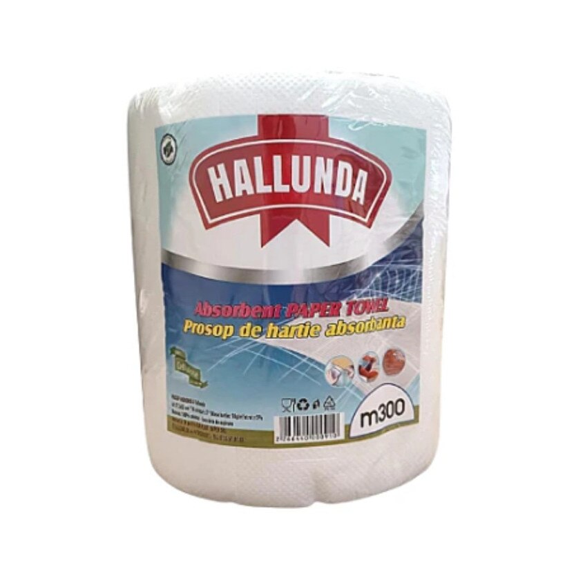 Rola Prosop Hartie Absorbant Hallunda 300m, 170 foi - eMAG.ro