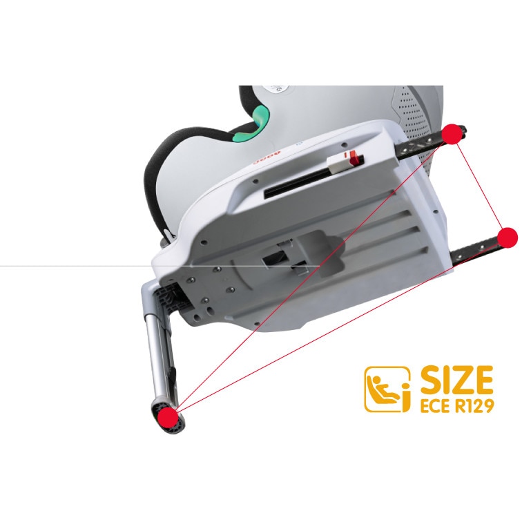 Въртяща се детска седалка ECE R129 (I-SIZE) (9-25 кг.), черна/синя ...