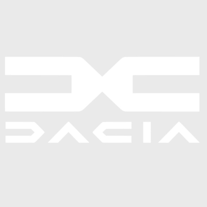Sticker Logo Dacia + scris, alb, 25x11cm - eMAG.ro