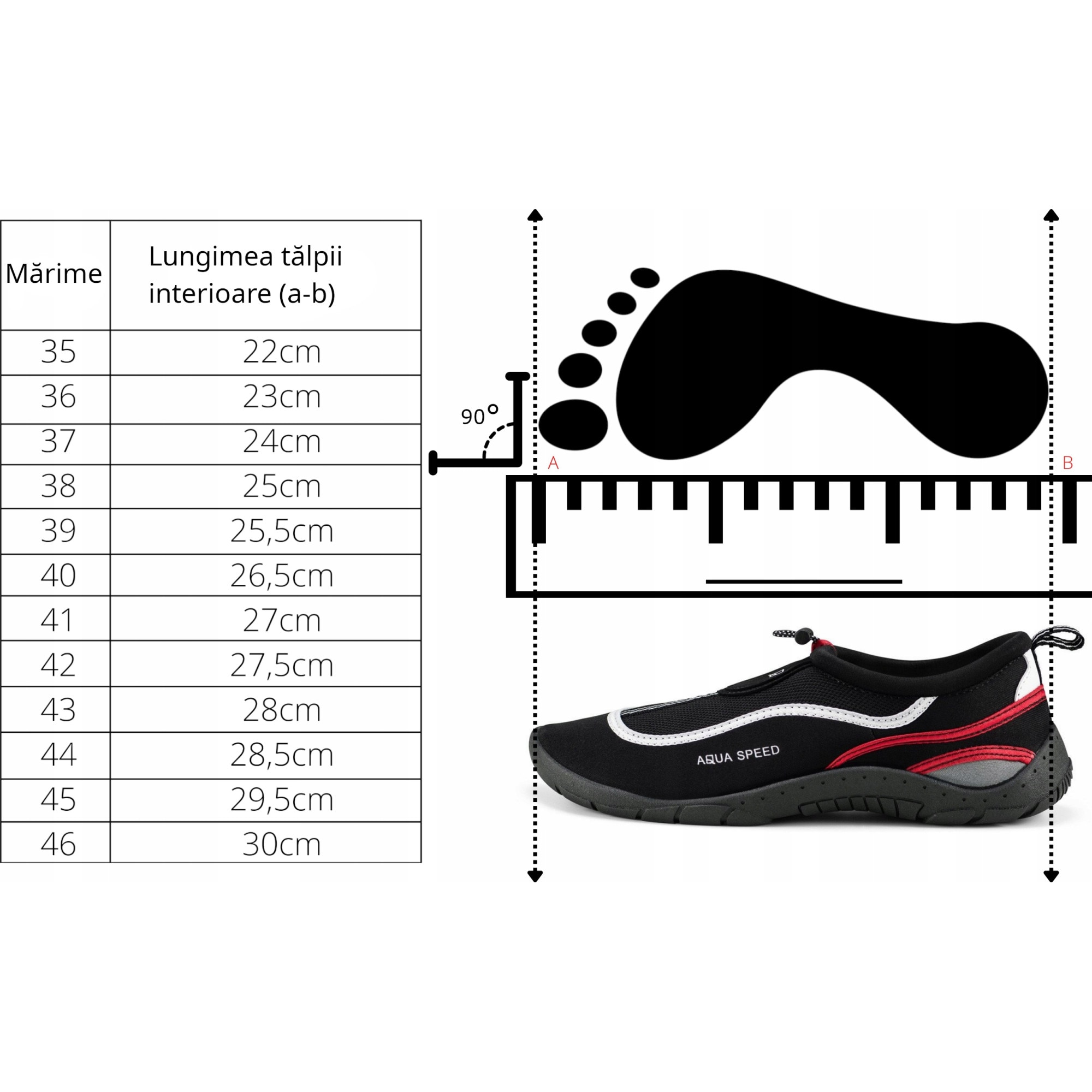 Pantofi de plaja si apa, Aqua-Speed, Pentru inot, Unisex, Neopren ...