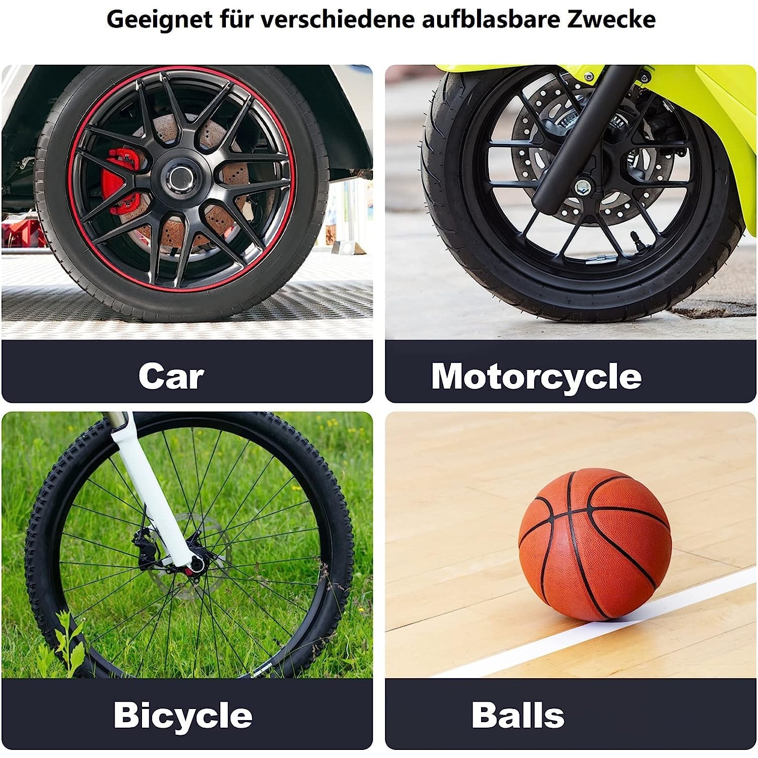 Idepet Hordozható autós kompresszor, vezeték nélküli, 150 PSI, 20 l ...