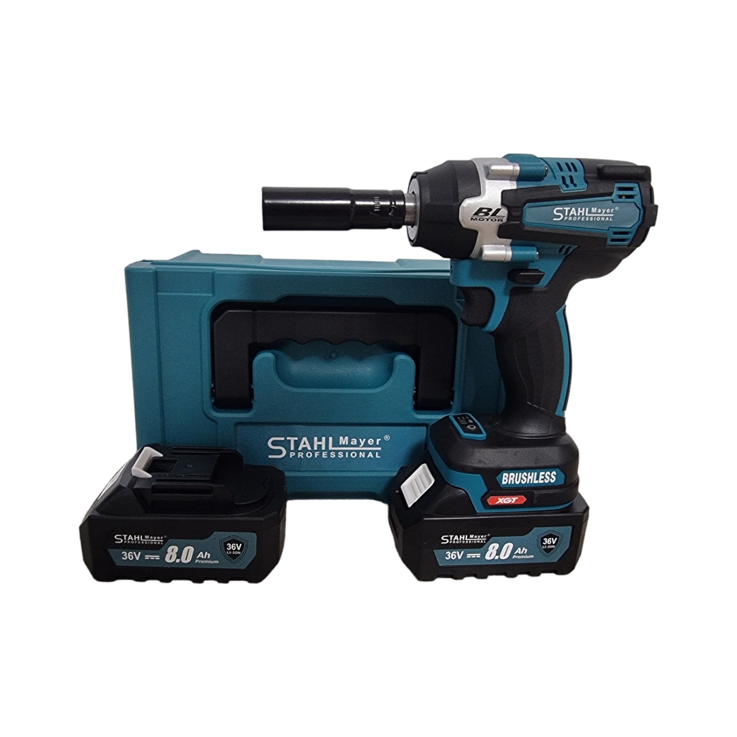 Masina de impact si insurubat pe acumulator pentru utilizare cu patrat si bit, 36V, 8 Ah, 2 ...