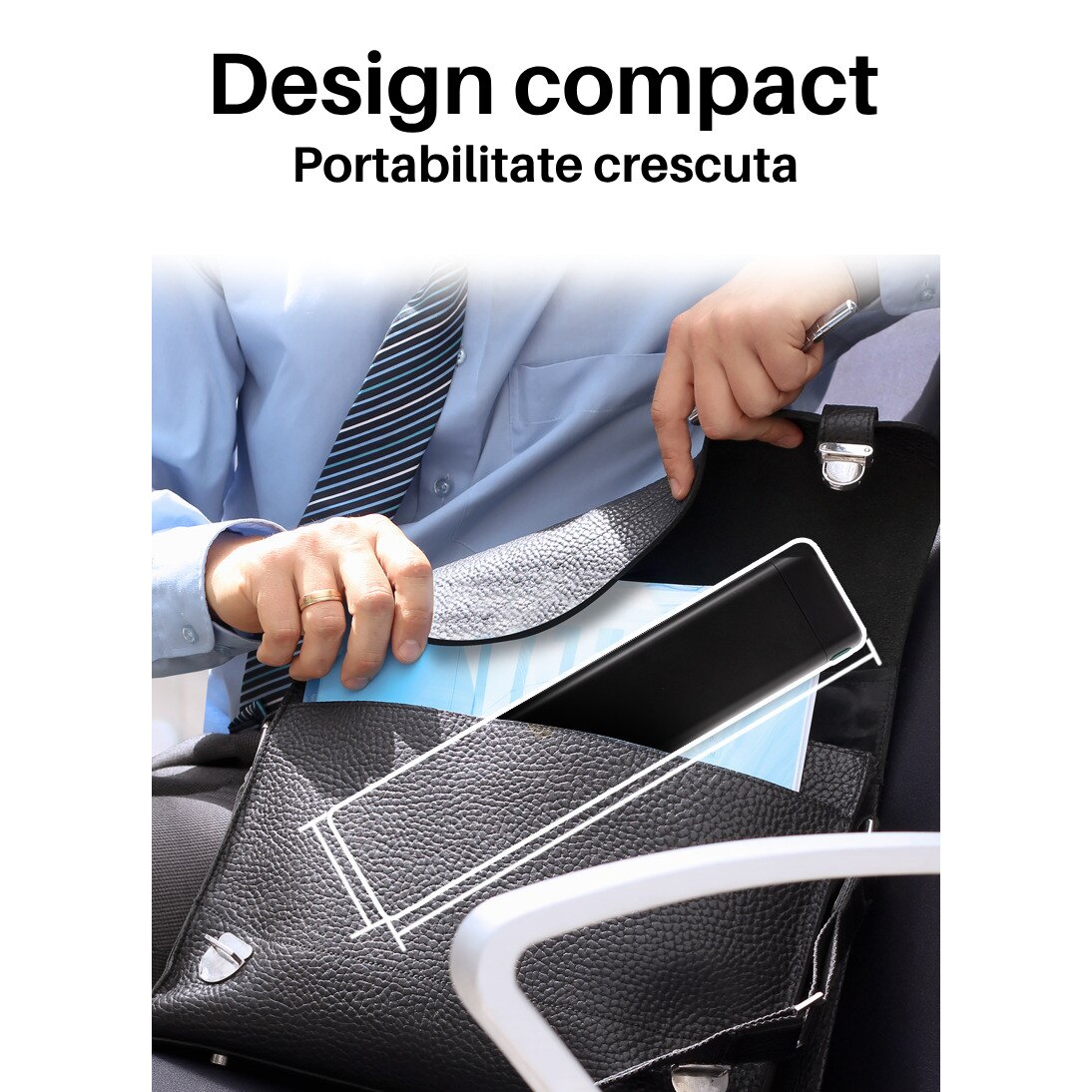 Mini imprimanta termica premium InaLuxAli®, printare A4 pentru poze ...