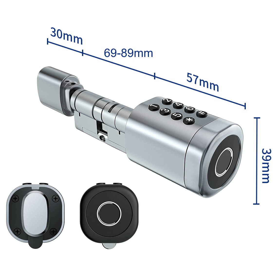 Butuc incuietoare smart Amiko C1B-TB Negru cu Bluetooth, amprente ...