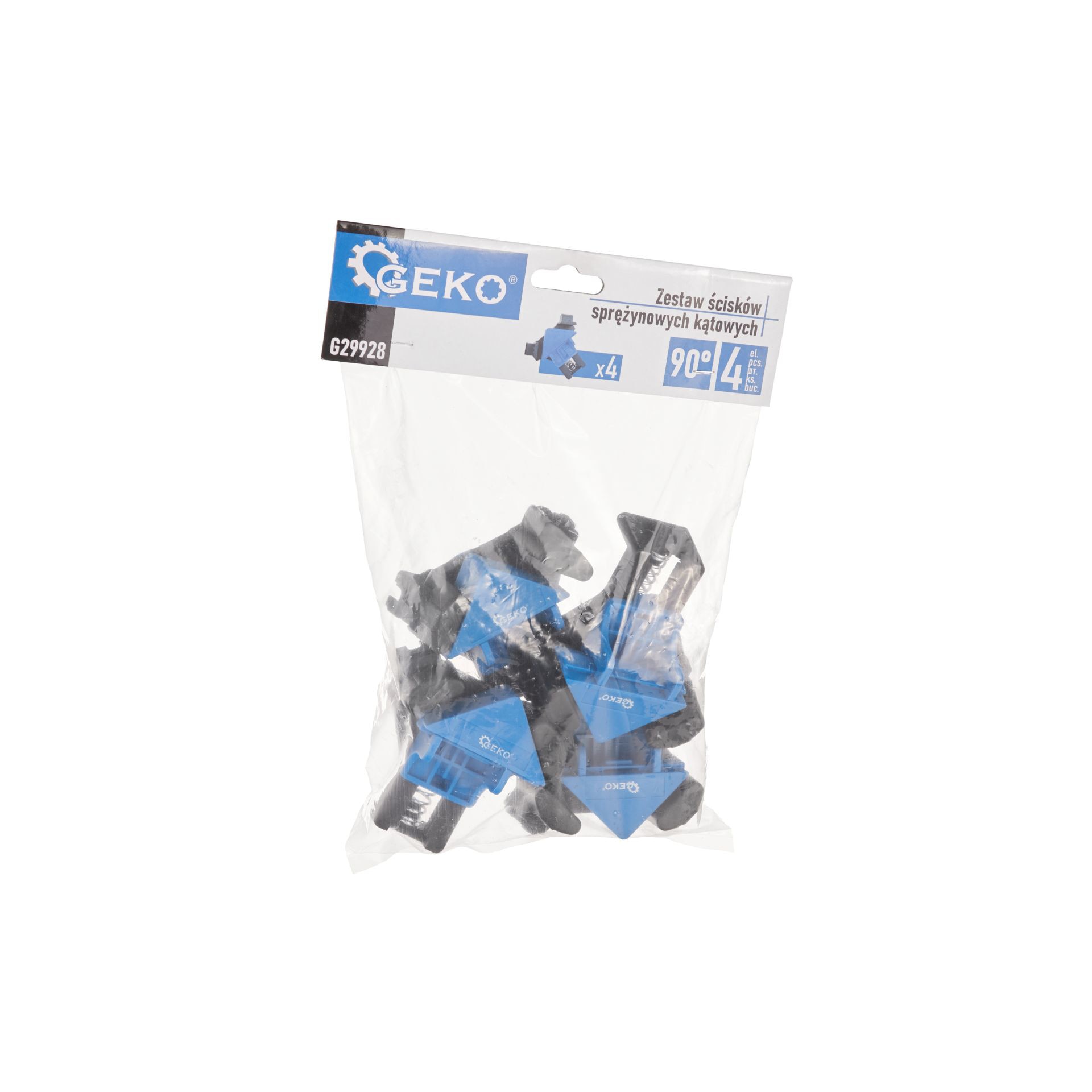 Set 4 cleme de colt cu strangere rapida, unghi 90°, Geko G29928 - eMAG.ro