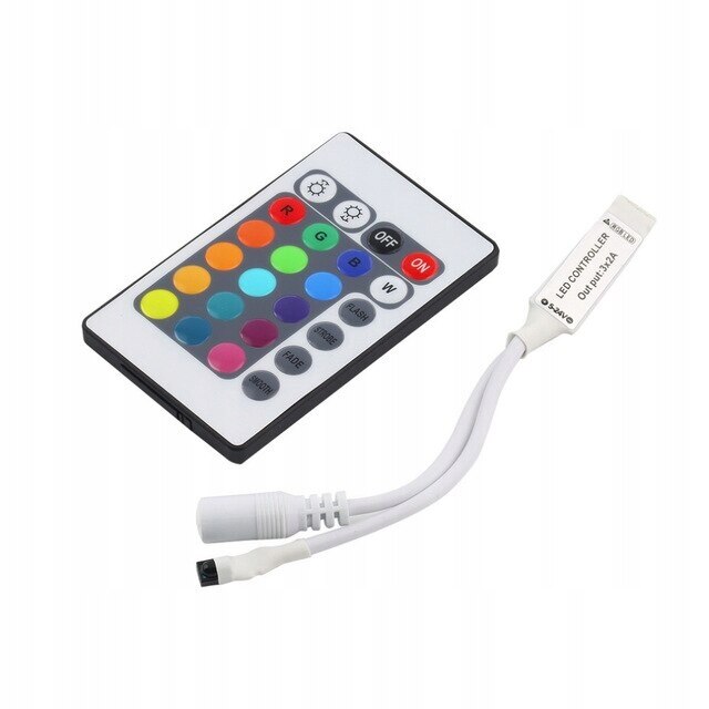 Controller+telecomanda pentru banda LED, 24 RGB, Multicolor - eMAG.ro