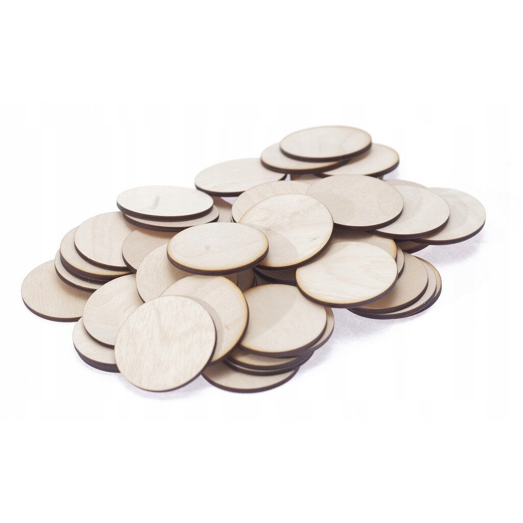 Set 20 Placi de lemn, Rotund, 4cm - eMAG.ro