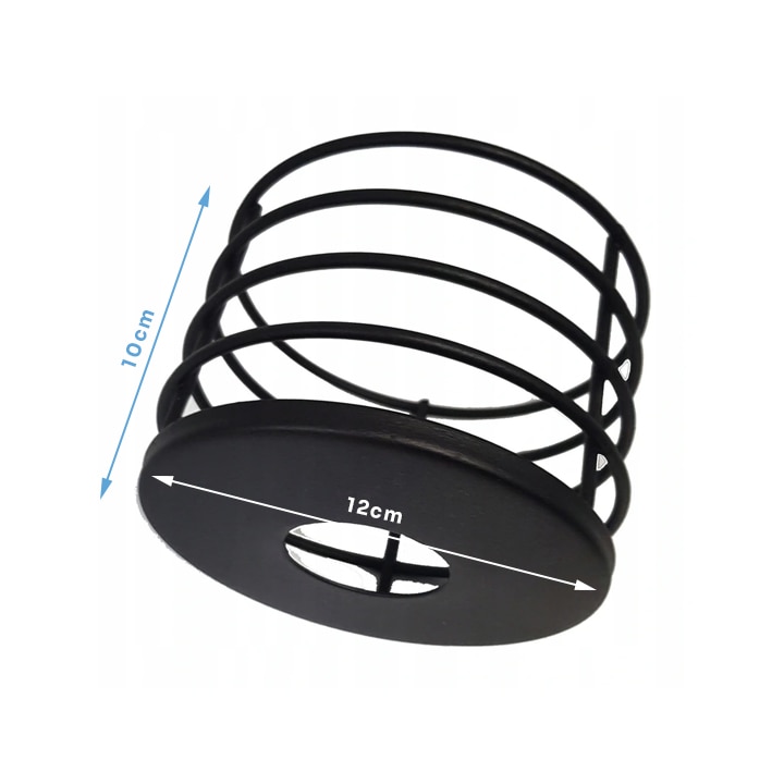 Abajur modern pentru lustre si pendule, 12 x 10cm, Metal, Negru - eMAG.ro