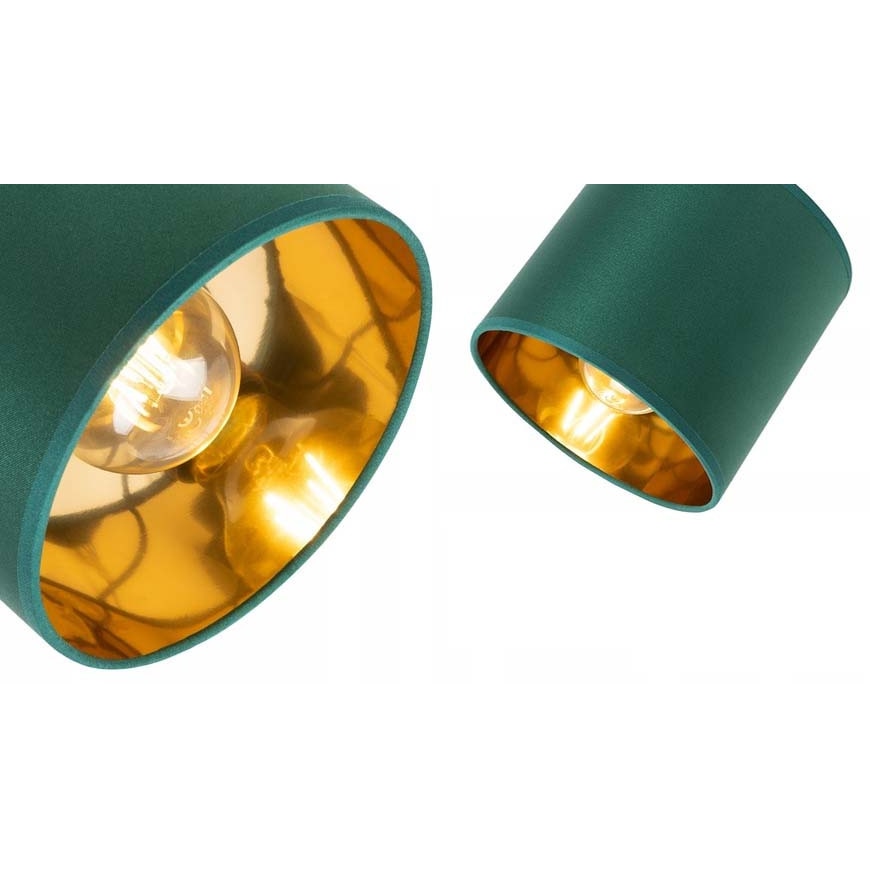 Aplica de perete, Stofa/PVC, E27, Verde/Auriu - eMAG.ro
