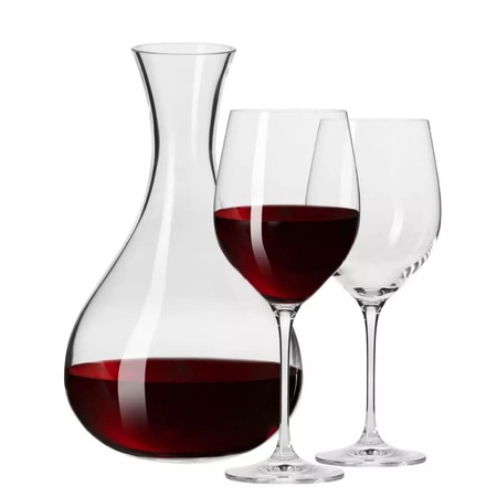 Set pahare/carafa vin, Krosno, Sticla, 1600ml/450ml, Transparent - eMAG.ro