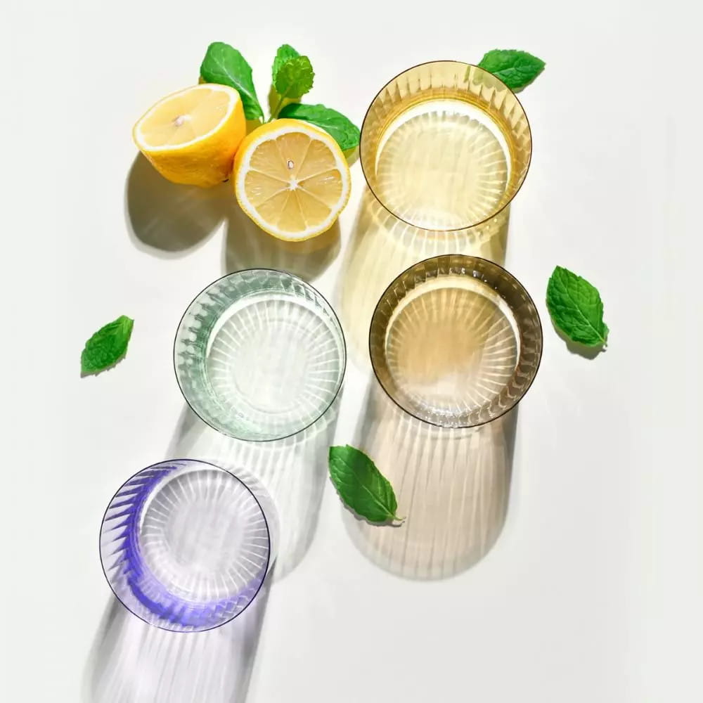 Set 4 pahare colorate Krosno, Sticla, 350 ml, Multicolor - eMAG.ro