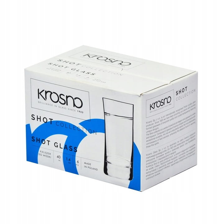 Set 6 pahare shot de vodka, Krosno, Sticla, 40 ml - eMAG.ro