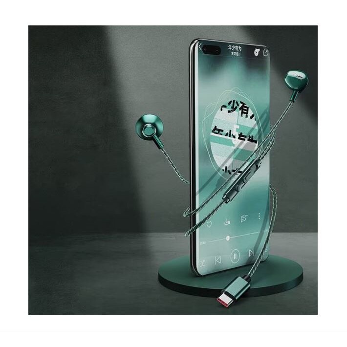 Casti Evolium cu microfon, conector Type-C, Negru - eMAG.ro