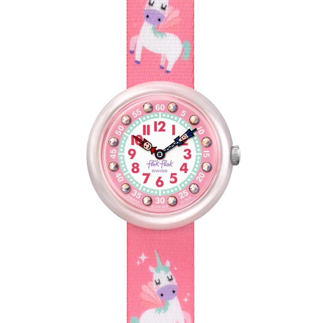 Ceas pentru copii, Flik Flak, Plastic/Textil, Roz - eMAG.ro