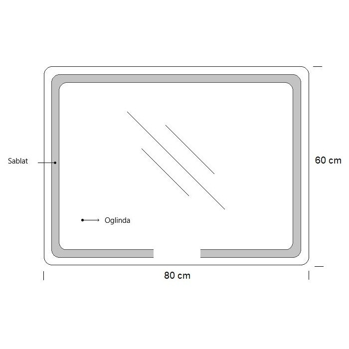 Oglinda baie cu iluminare LED Badenmob, functie dezaburire, ceas ...