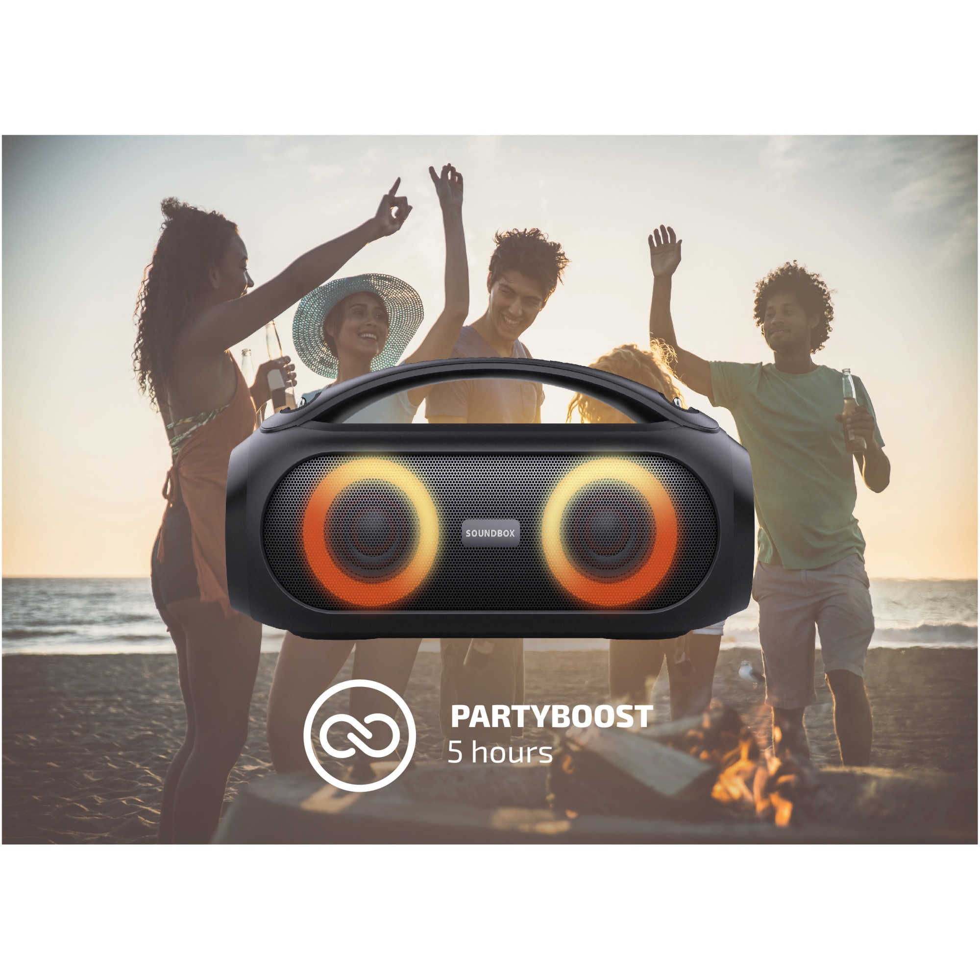 Boxa portabila bluetooth A+ Soundbox 300, 35W RMS, IPX5, Bluetooth, TWS ...