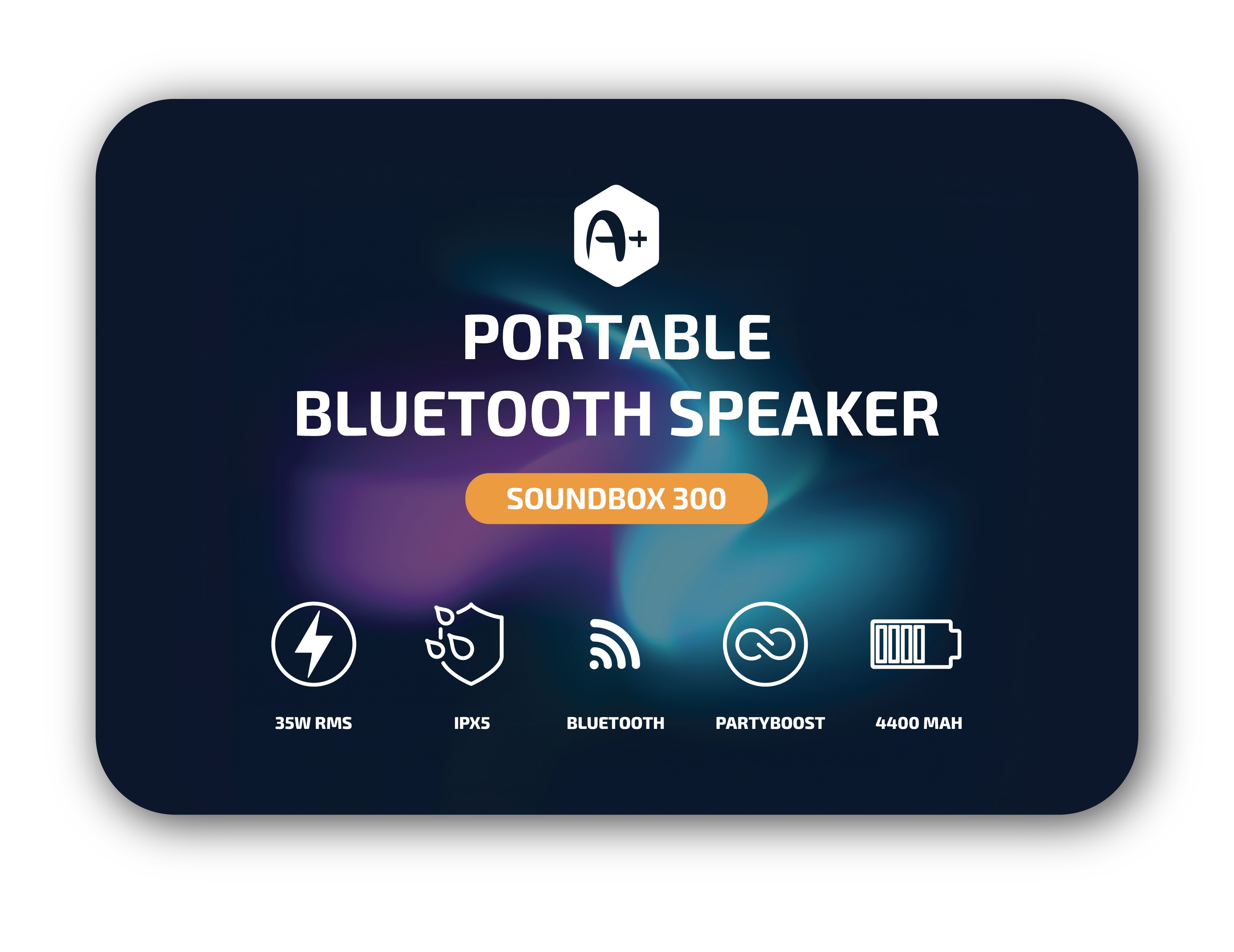 Boxa portabila bluetooth A+ Soundbox 300, 35W RMS, IPX5, Bluetooth, TWS ...