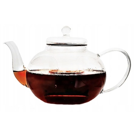 Ceainic cu filtru, MPLCo, Sticla, 18 cm, 1000 ml, Transparent - eMAG.ro