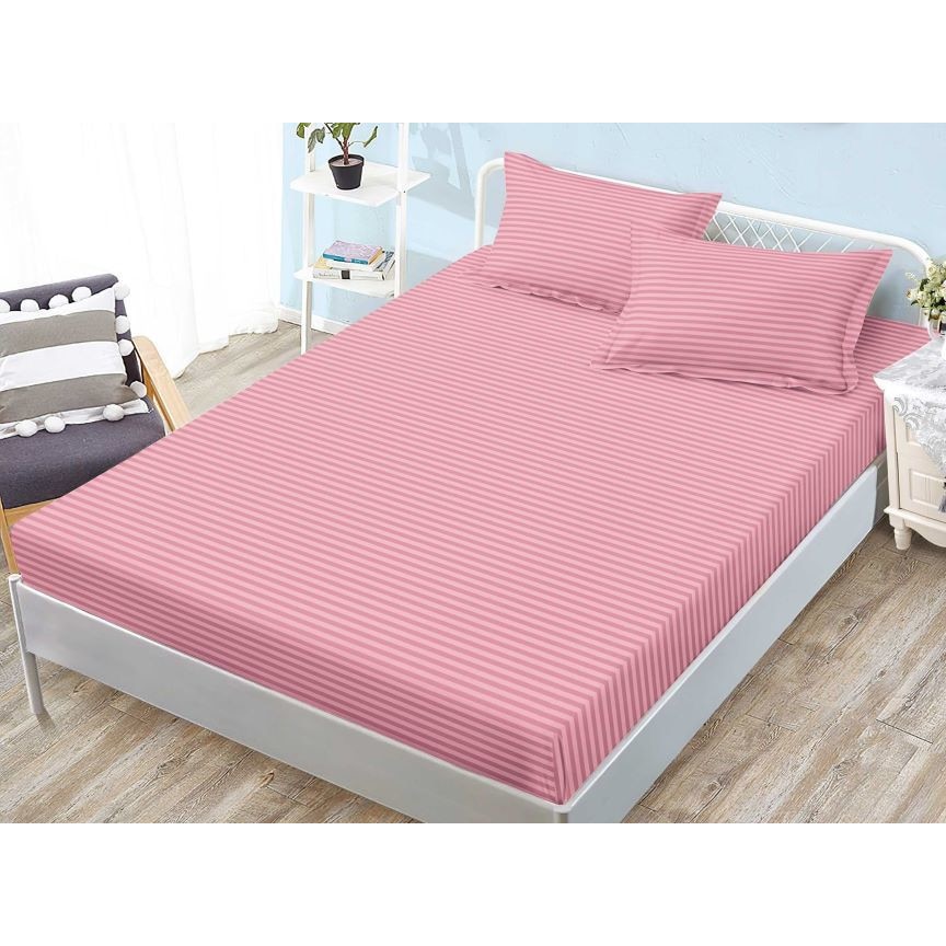 Husa de pat si 2 fete de perna, cu elastic, Sonia-Home, Damasc, 1 ...