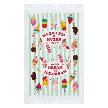 Prosop pentru bucatarie, bumbac, design cu inghetata, multicolor, 60 x ...