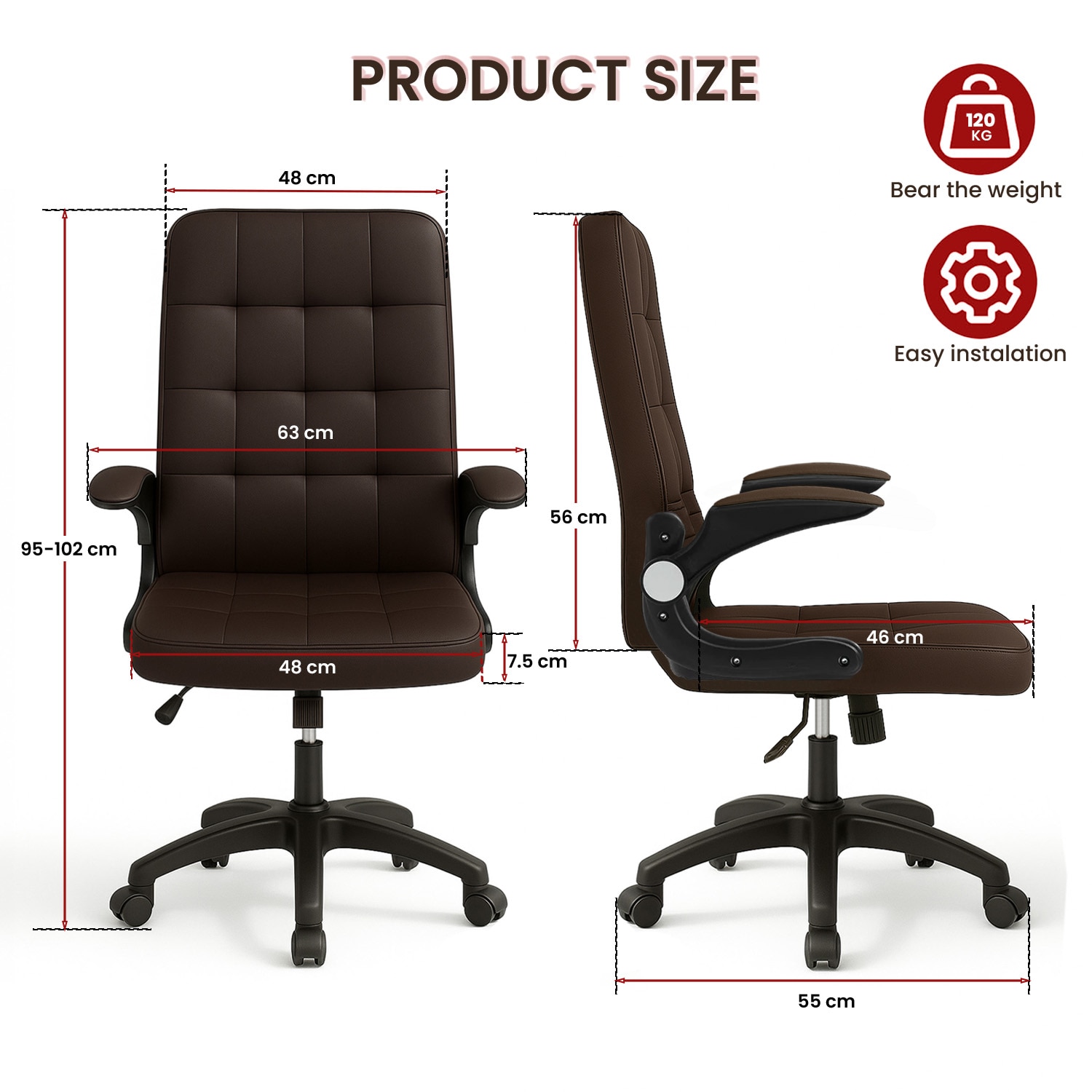Scaun de birou, Quasar & Co.®, ergonomic, manere rabatabile, sezut si ...