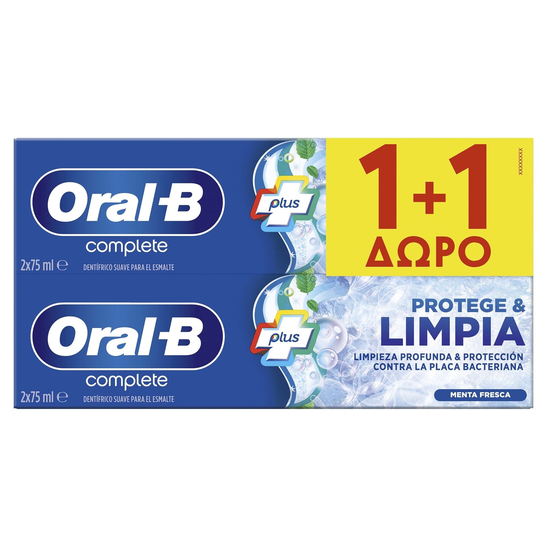 Set pasta de dinti, Oral-B, Model Complete Protect & Clean, 2 buc, 75 ...