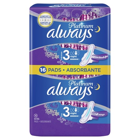 Set 16 absorbante de noapte, Always, Textil, Alb - eMAG.ro