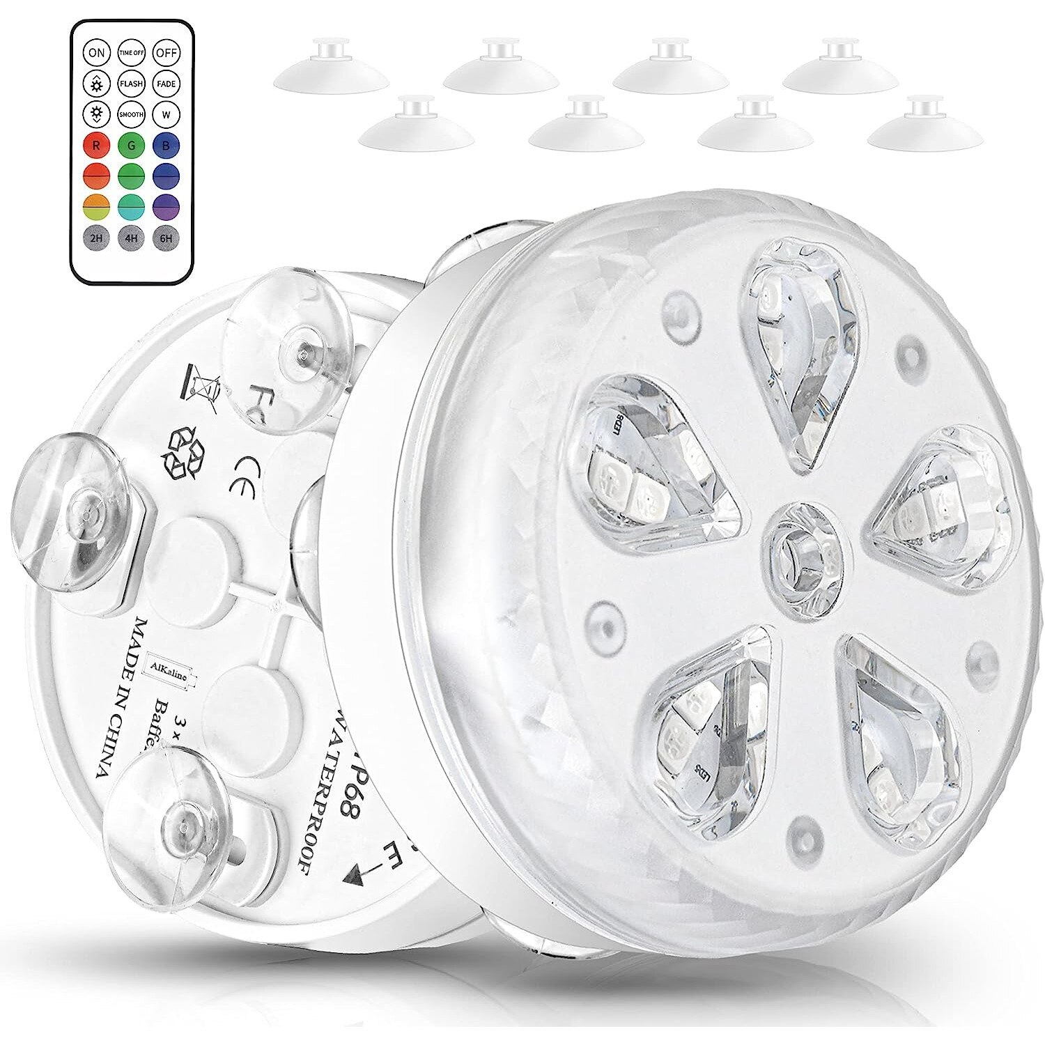 Set 2 lampi pentru acvariu, Plastic, Cu LED, Transparent - eMAG.ro