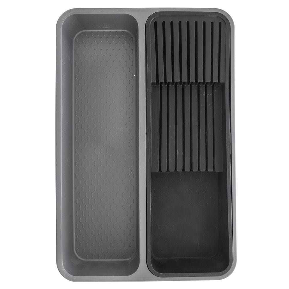 Organizator sertar, Orion, Plastic, 40x26.5x5 cm, Gri - eMAG.ro