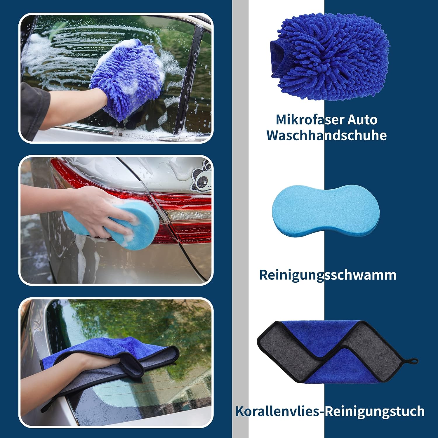 Kit pentru spalare auto, Excitat, Plastic/Metal, Albastru/Negru - eMAG.ro
