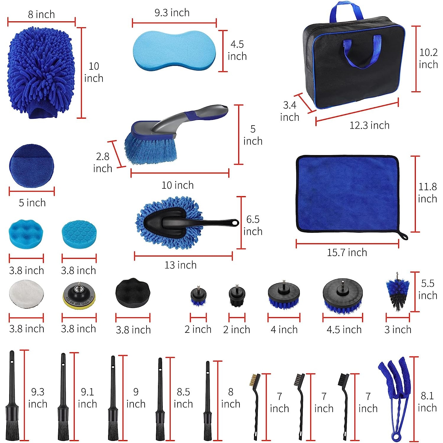 Kit pentru spalare auto, Excitat, Plastic/Metal, Albastru/Negru - eMAG.ro
