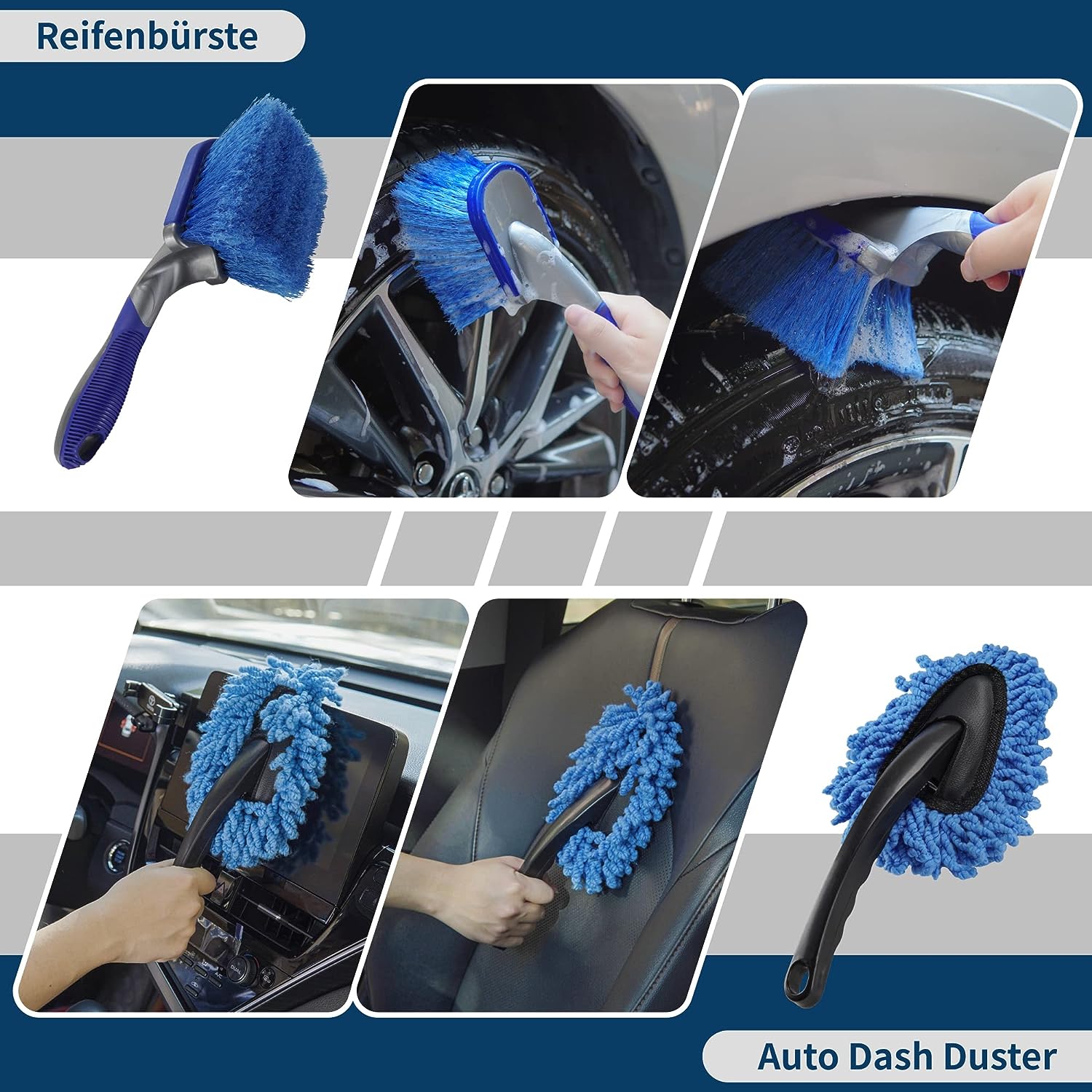 Kit pentru spalare auto, Excitat, Plastic/Metal, Albastru/Negru - eMAG.ro