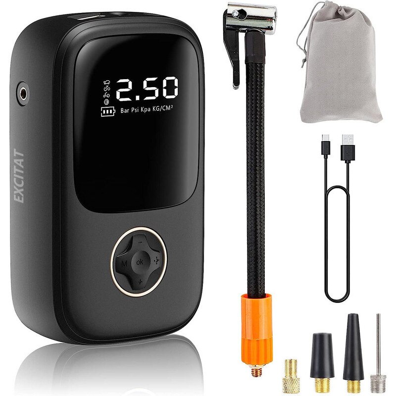 Compresor auto, Excitat, Portabil, Wireless, 4 moduri, 150 PSI, LED ...