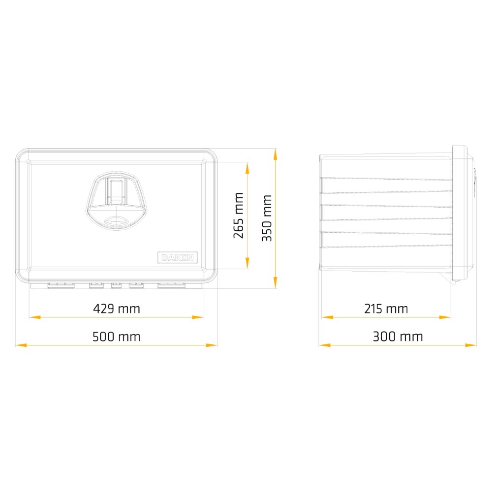 Cutie unelte cu manere, DAKEN, Plastic, Negru - eMAG.ro