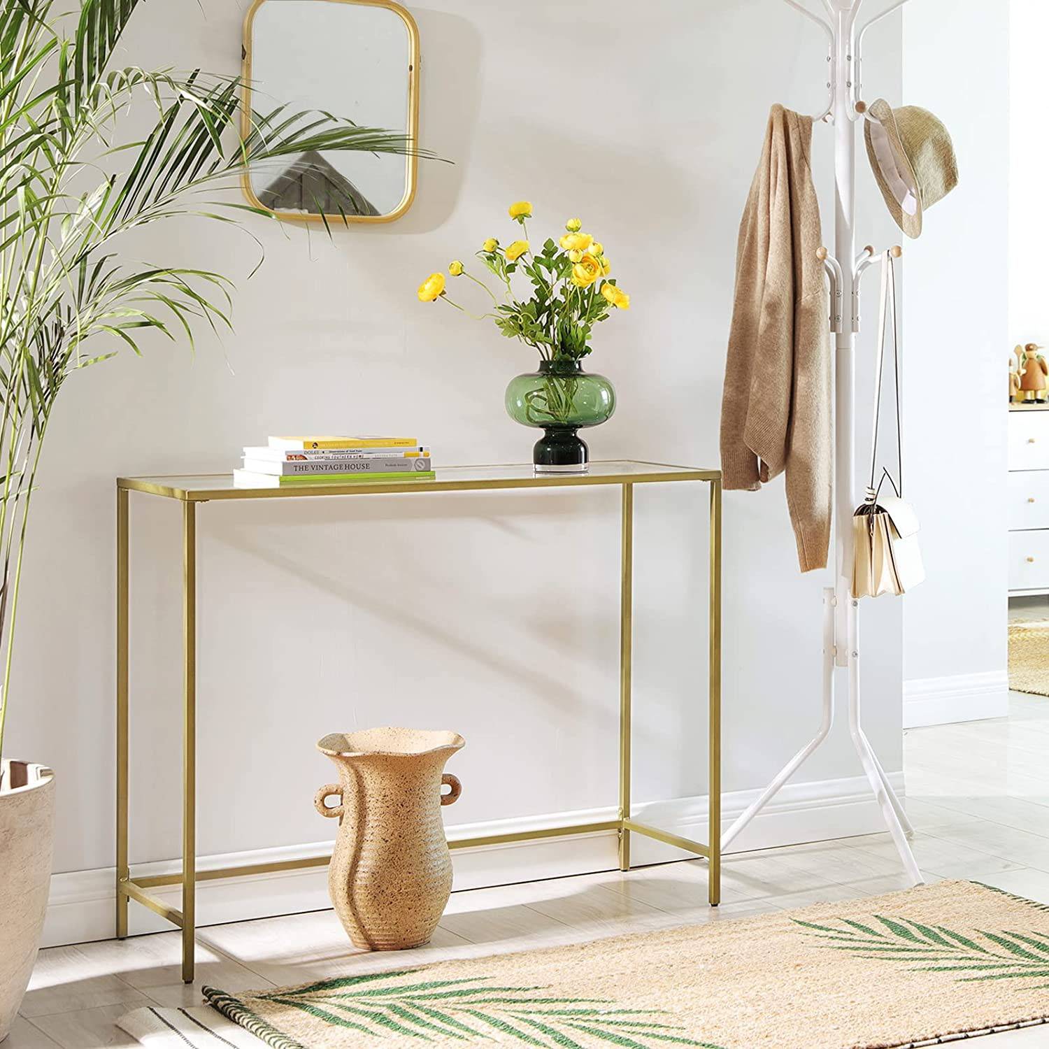 Consola hol, Songmics, 100cm, Auriu - eMAG.ro