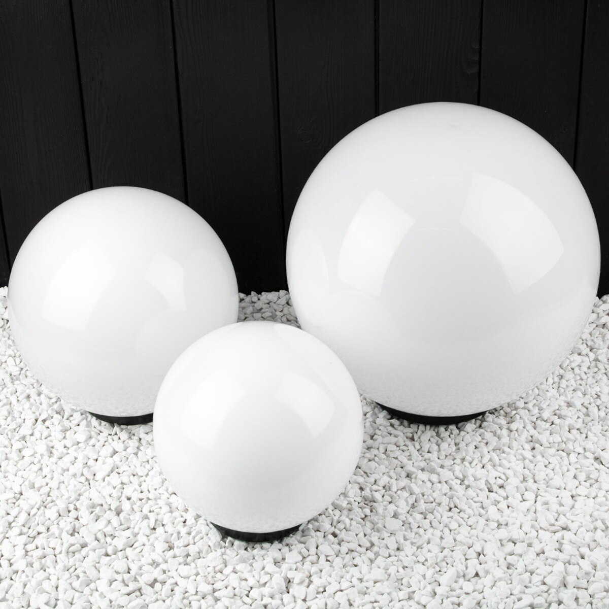 Corp iluminat gradina, LED, Glob, 20 cm, E27, IP44, Alb, Lumiled - eMAG.ro