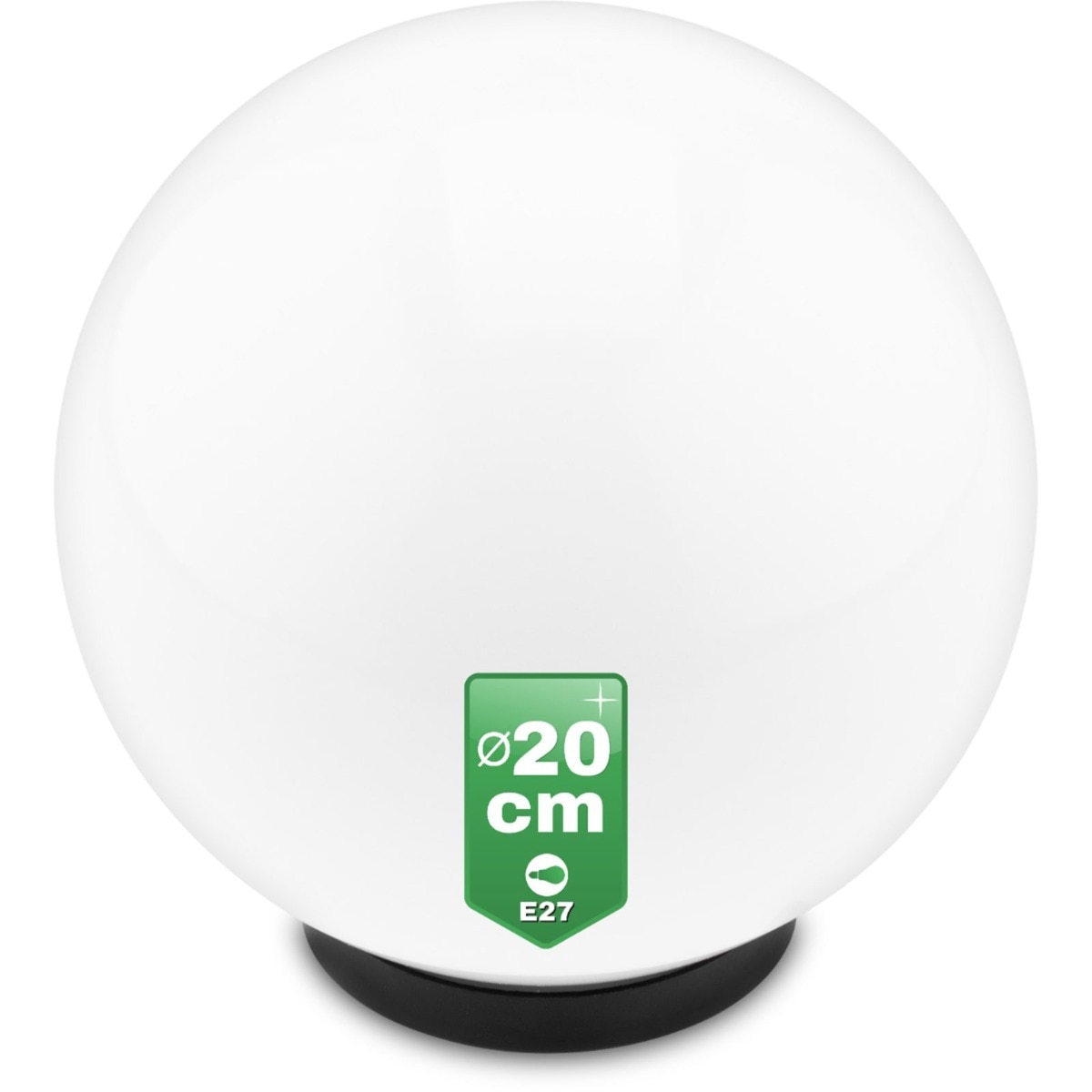 Corp iluminat gradina, LED, Glob, 20 cm, E27, IP44, Alb, Lumiled - eMAG.ro
