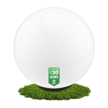 Corp iluminat gradina, LED, Glob, 30 cm, E27, IP44, Alb, Lumiled - eMAG.ro