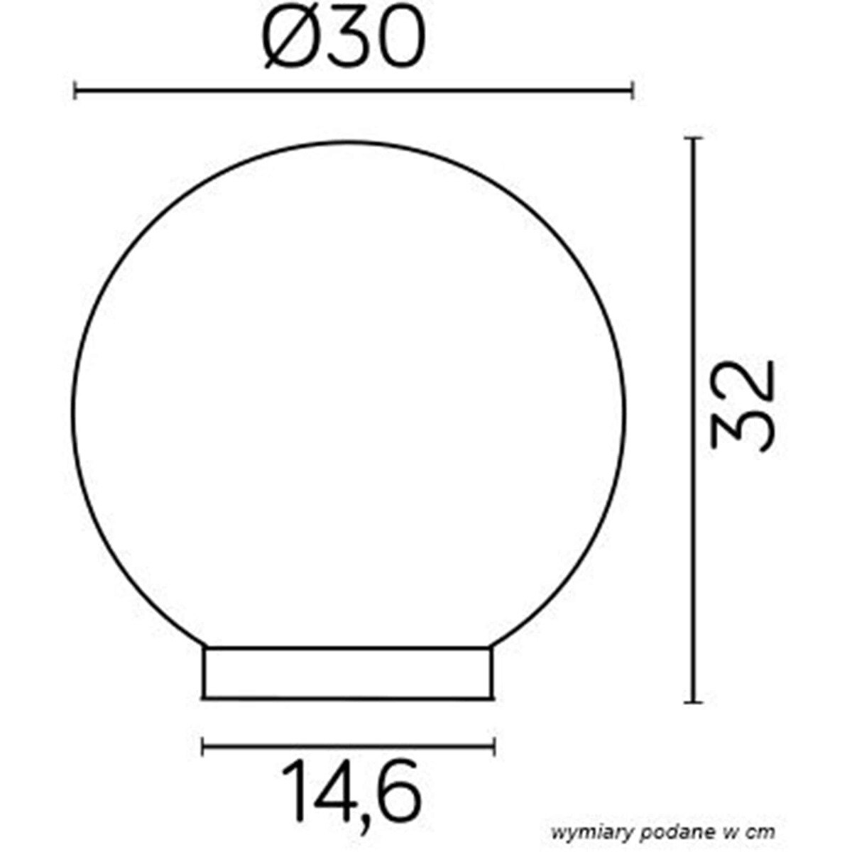 Corp iluminat gradina, LED, Glob, 30 cm, E27, IP44, Alb, Lumiled - eMAG.ro