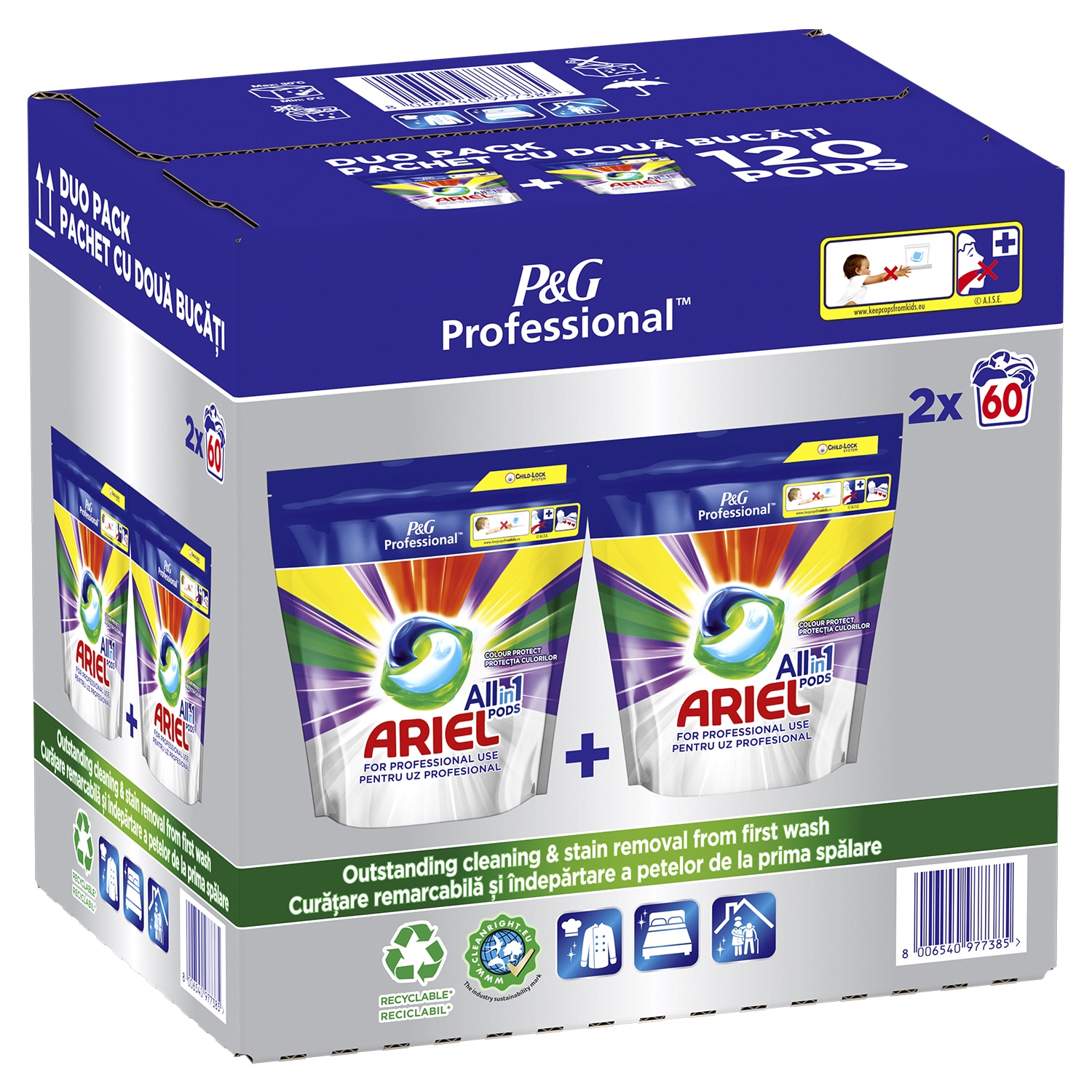 Капсули за пране Ariel Professional 3in1 PODS Color, 120 пранета - eMAG.bg