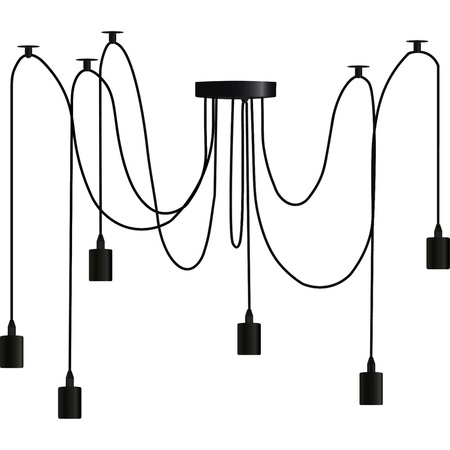 Lustra LED, Lampa suspendata Spider 6x cablu LED x E27, LUMILED - eMAG.ro