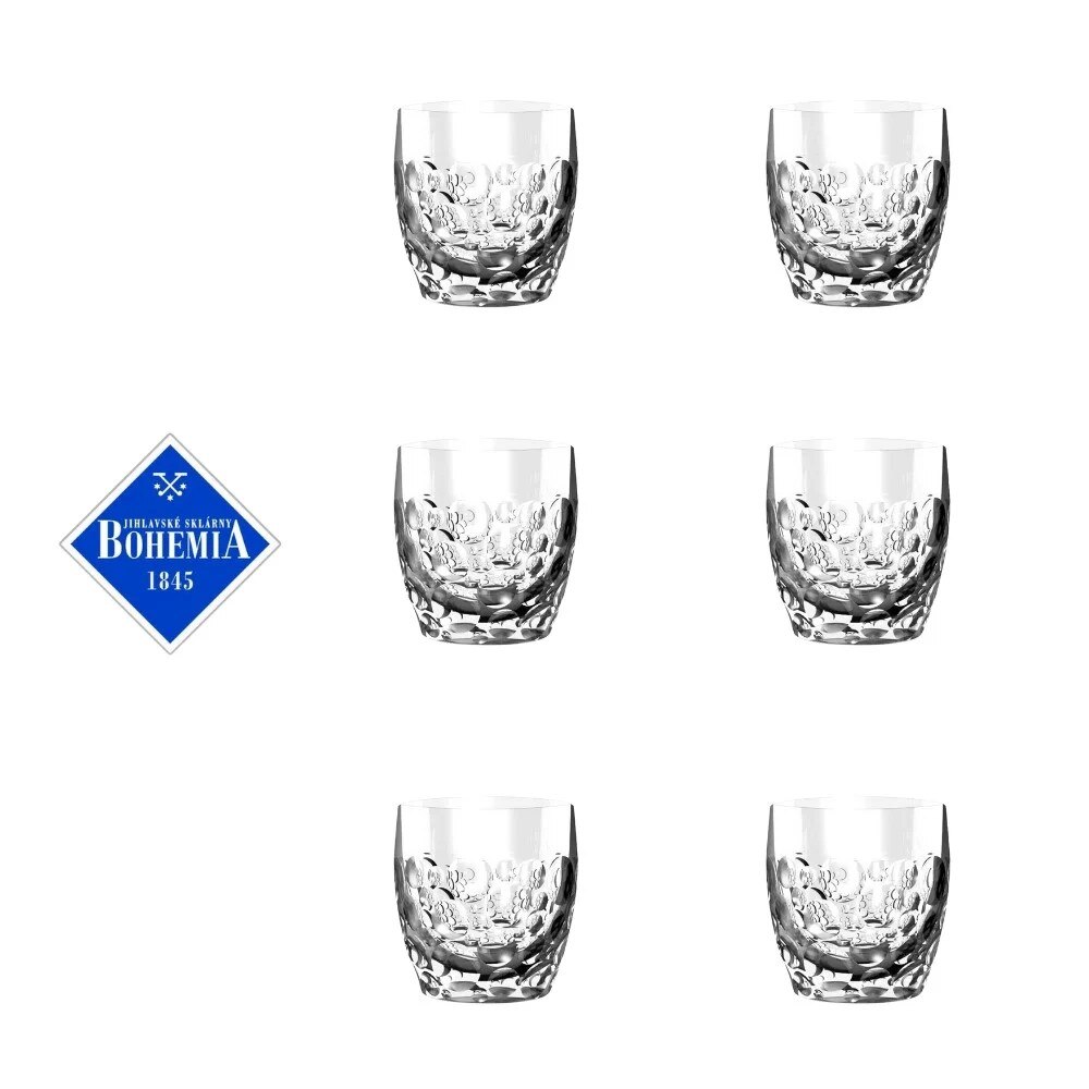 Set 6 Pahare Whisky Lisboa, Cristal de Bohemia, 350 ml - eMAG.ro